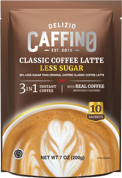 CAFFINO 3-IN-1 Classic Coffee Latte Less Sugar (10 Sachets/Bag) 三合一咖啡拿 ...